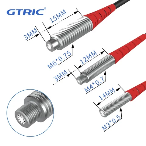 Buy Gtric Fiber Optic Sensor Ft-310 Fiber Through-beam Type Proximity ...