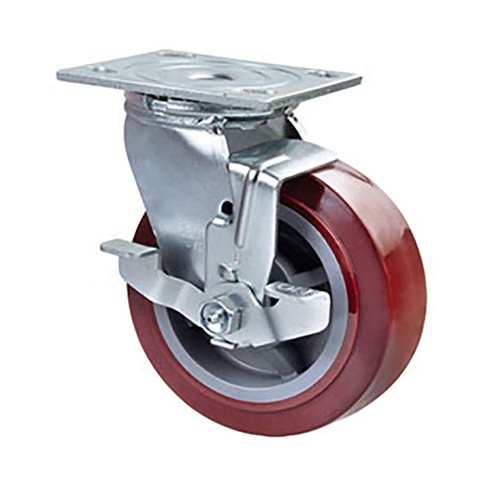Buy Heavy Duty 4/5/6/8 Inch Tread Pu Caster Wheel Industrial Casters ...