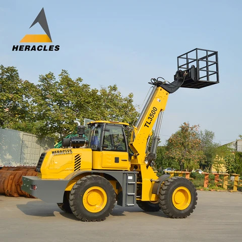 Buy Heracles Heavy Duty Machine Tl3500 Wheel Loader Telescopic Loader For Mining Construction ...
