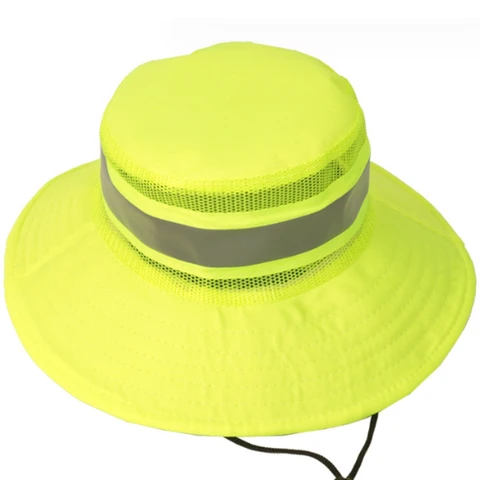 Buy Hi Vis Safety High Visibility Custom Logo Work Sun Hats Fluorescent ...