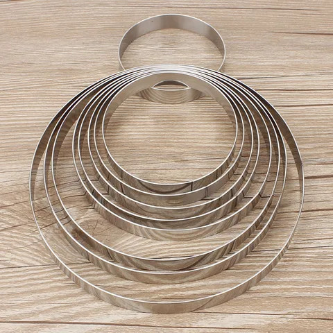 Buy Homesun Stainless Steel Pastry Baking Circle Pancake Mold English ...