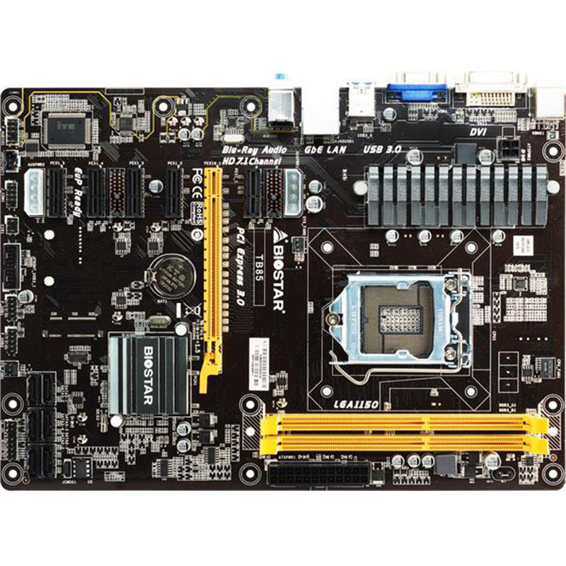 Buy In Stock Mining Rig Motherboard, Mining Motherboard, Biostar Tb85 ...