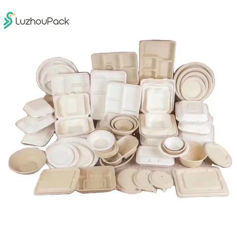 Buy Luzhoupack Disposable Packaging Biodegradable Sugarcane Bagasse ...