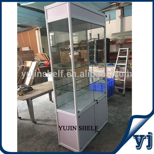 Buy Modern Display Glass Cabinets / White Color Glass Store Showcase ...