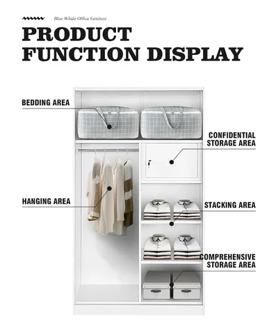 Buy Modern Locker Double Sliding Door Closet Wardrobe Design Lemari ...