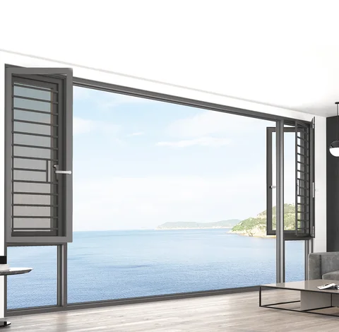 Buy Modern Villa House Tempered Insulated Glass Window Burglar Proof ...