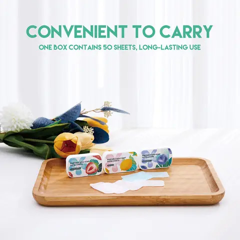 Buy Portable Washing Hand Paper Soap Sheets Mini Disposable Paper Soap ...