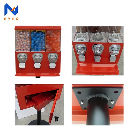 Buy Triple Candy Vending Machine Automatic Coin Or Token Operated Toy ...