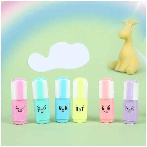 Buy Wholesale 6pcs Mini Cute Smiggle Highlighter Pen Assorted Colors ...