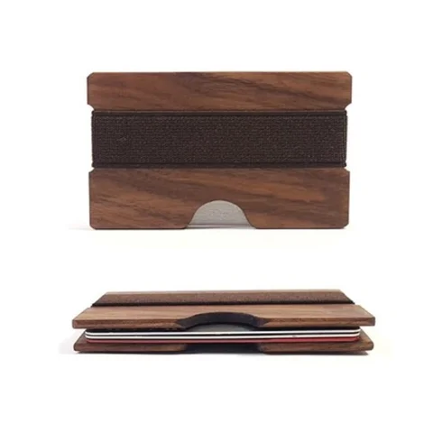Buy Wooden Wallet Credit Card Holder Slim Wallet Walnut Engraved ...