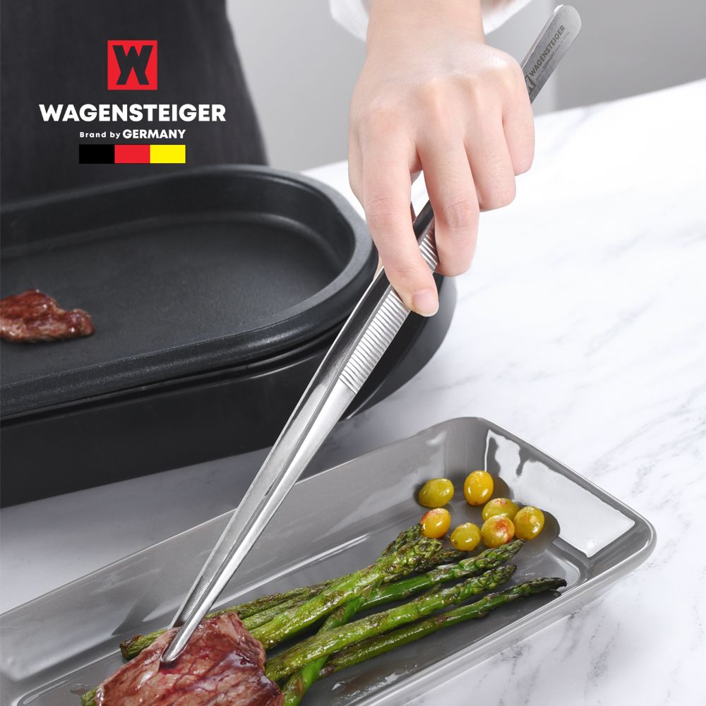 Buy Sus304 Chef Plating Tongs, Precision Tweezers 300mm, Serrated For ...