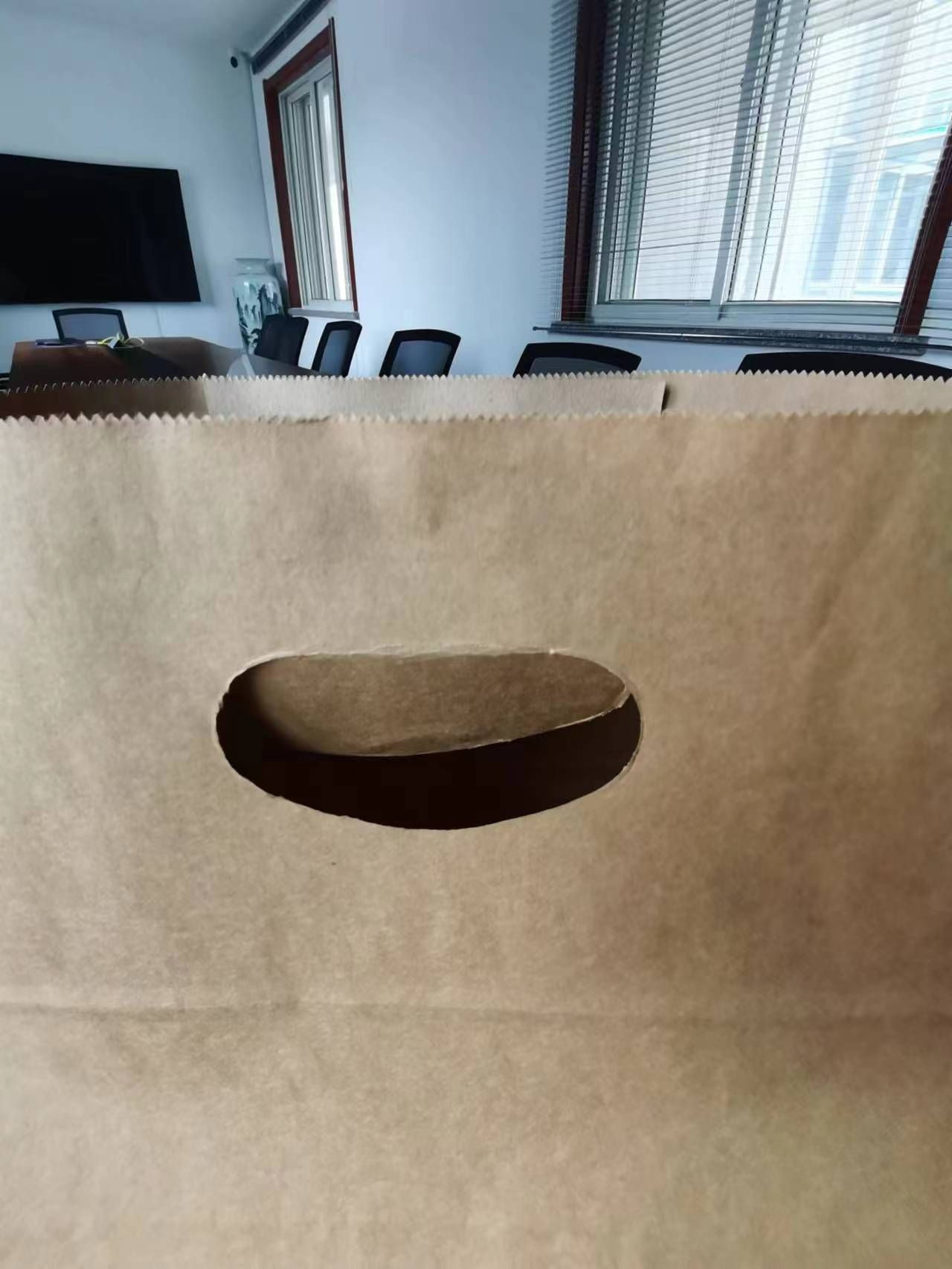 Buy Square Bottom Punch Hole Kraft Paper Bag from Dongzheng Paper Bag ...