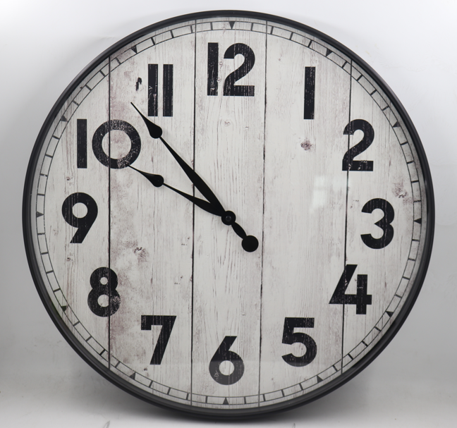Buy Injection Molded Silent Wall Clock Mdf Living Room Wooden Wall ...