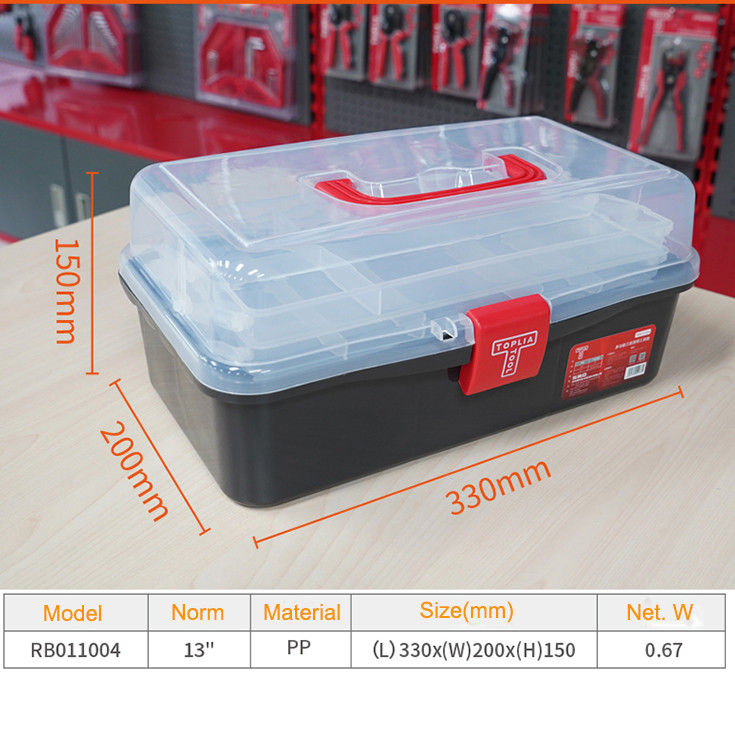 Buy 13 Inches Multifunctional Toolbox Three-layer Transparent Pp Plastic Tool Box from Nanning ...