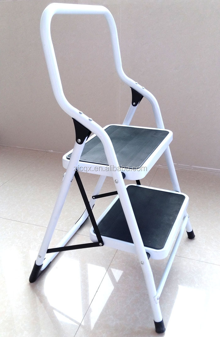 Buy 2 Step Steel Square Angle Leg Ladder Folding Rubber Non Slip Foot ...
