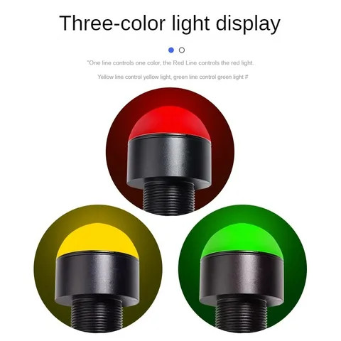 Buy 30mm 50mm 70mm Red Green Blue Led Dome Indicator Lamp Tri Colors ...