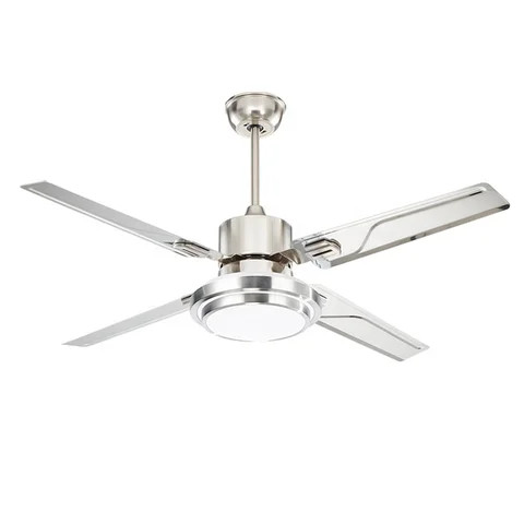 Buy 42 Inch Metal Blade Fan Light With Polish Nickel Finish from ...