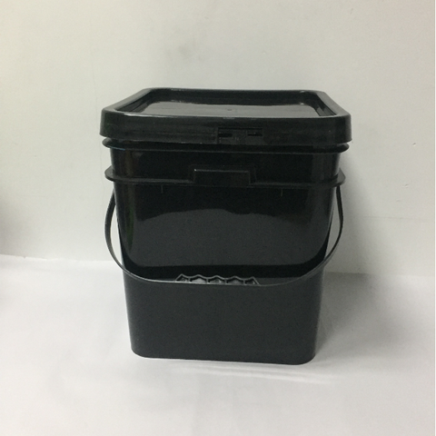 Buy 5 Gallon 20l 30l Black Square Bucket Plastic Pail Barrel from ...