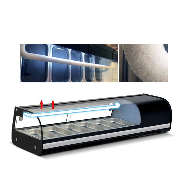 Buy 66" Sushi Showcase Sushi Display Case On Counter Glass Cooler ...