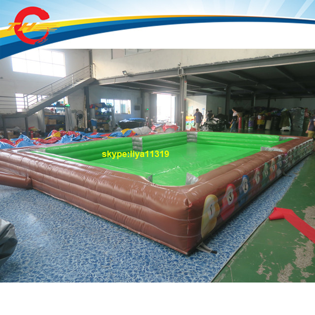 Buy 8x5m Pvc Inflatable Pool Table/outdoor Inflatable Snooker Football ...