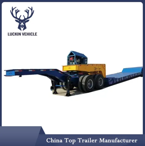 Buy China Factory 6 Axles 150tons Detachable Gooseneck For Excavator ...
