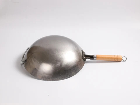 Buy Chinese Carbon Steel Wok With Ear Handmade Hammering Large Iron Wok ...