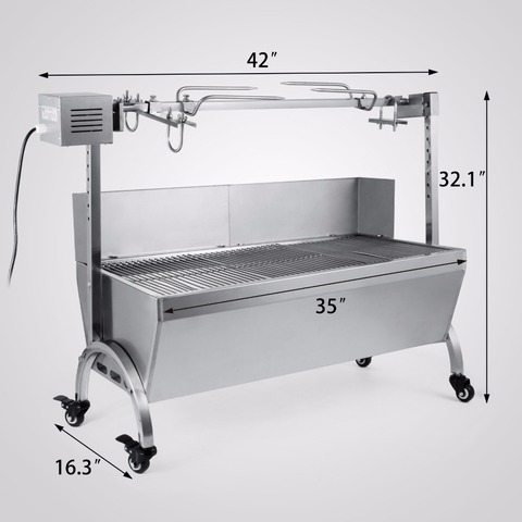 Buy Chinese Large Stainless Steel Rotary Big Commercial Pork Charcoal ...