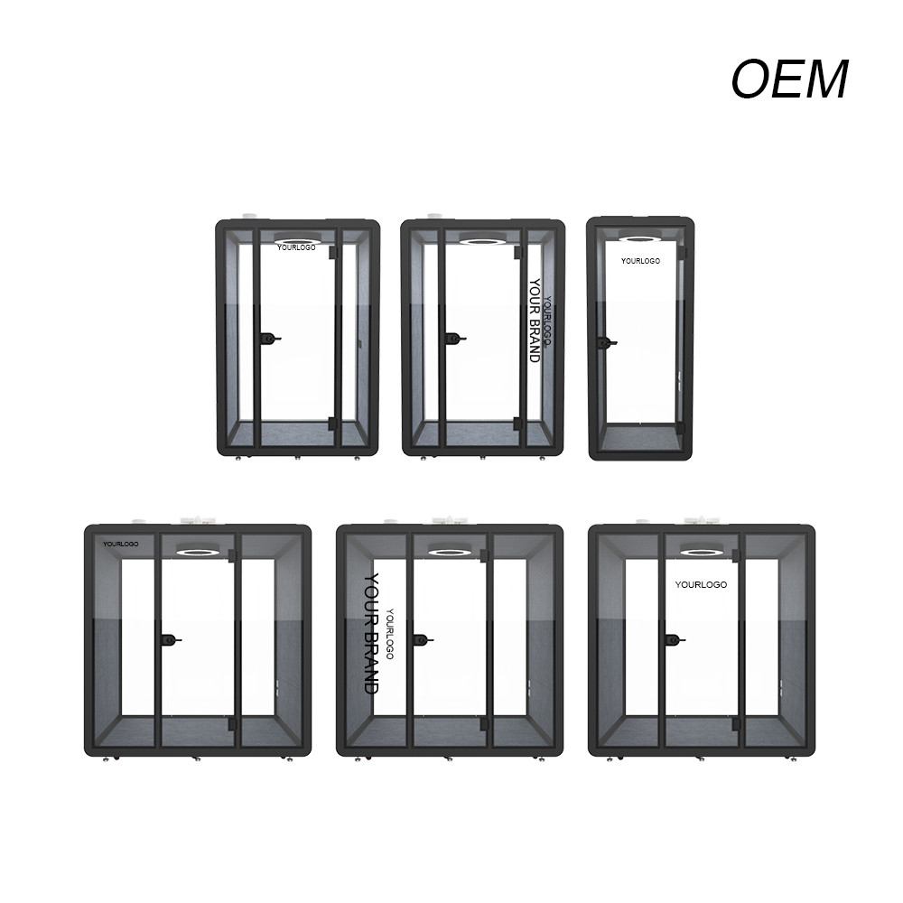Buy Customized Double Office Booth Sound-proof Video 4 Person Meeting ...