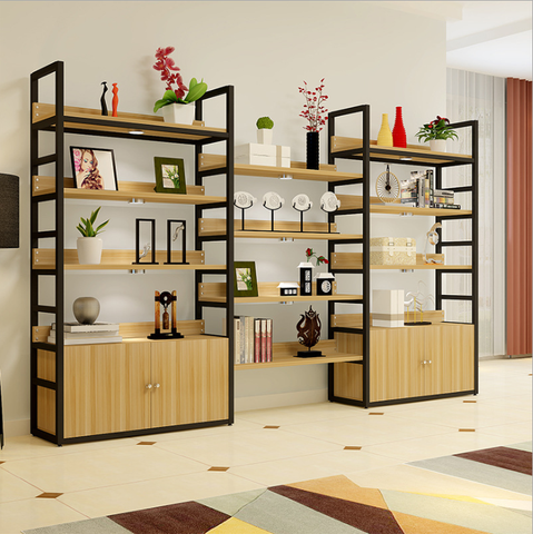 Buy Customized Steel Wood Structure Shoes Display Racks Jewelry Display ...