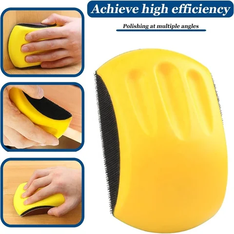 Buy Direct Selling 5 Inch Hand Sanding Pads Mouse Sanding Sponge Yellow ...
