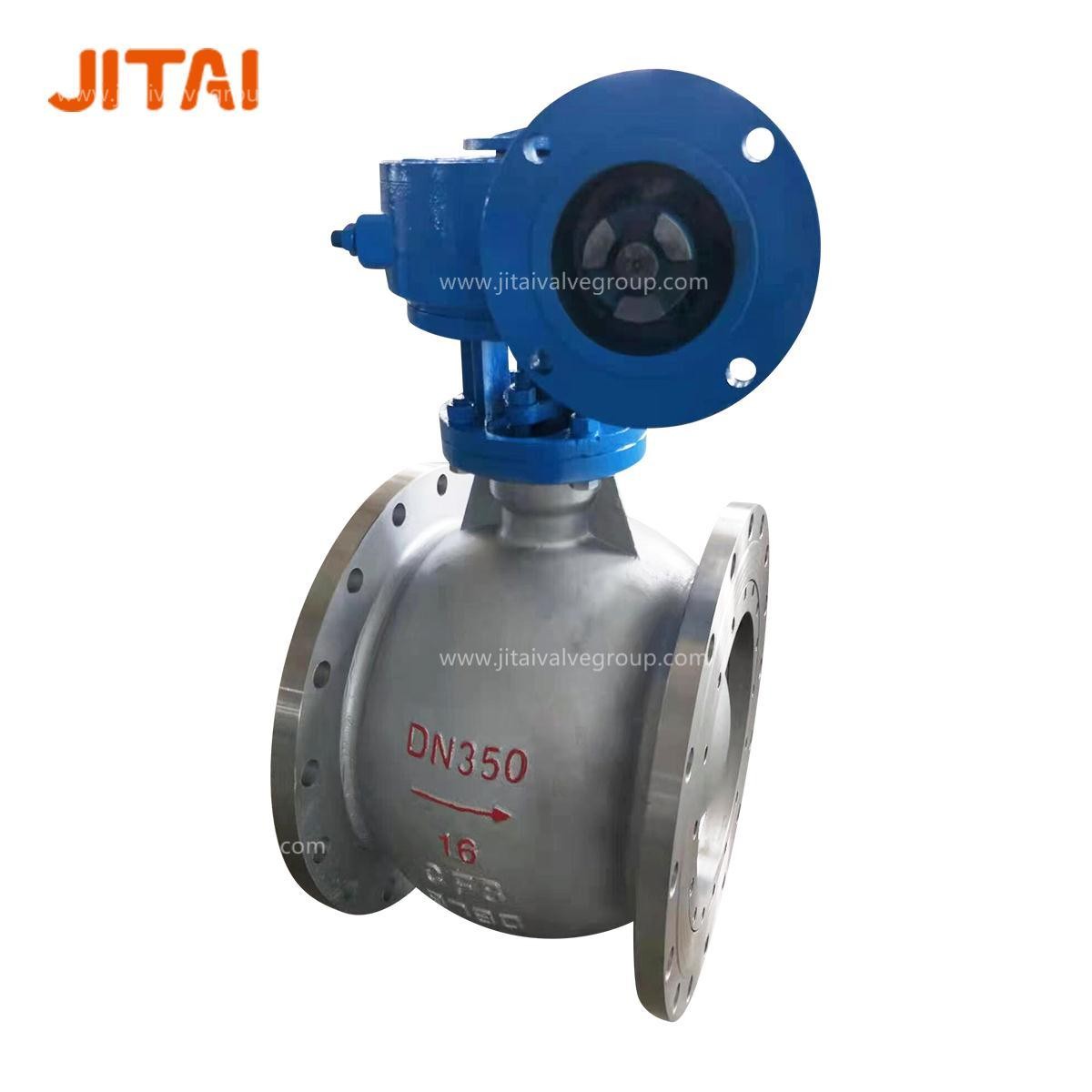 Buy Dn350 Flange End Motorized Control V Notch Segmented Ball Valve ...