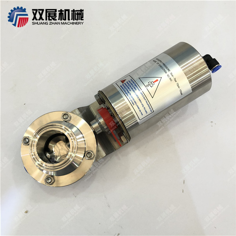 Buy Epdm Tri Clamp Sanitary Spring Return Pneumatic Actuated Butterfly ...