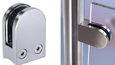 Buy Frameless Glass Stair Railing Glass Clamp 6mm Glass Clamps ...