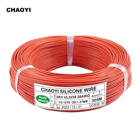 Buy High Quality 3kv 6kv 10kv 20kv Ul3239 Awm 24/22/20/18/16awg Silicone Rubber Wire High ...