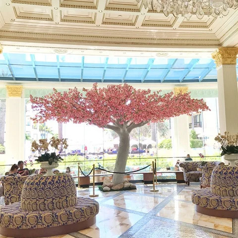 Buy High Simulation Flower Tree Hotel Lobby Decorative Artificial ...