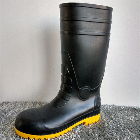 Buy Industrial Working Pvc Safety Boots Steel Toe Protection Safety ...