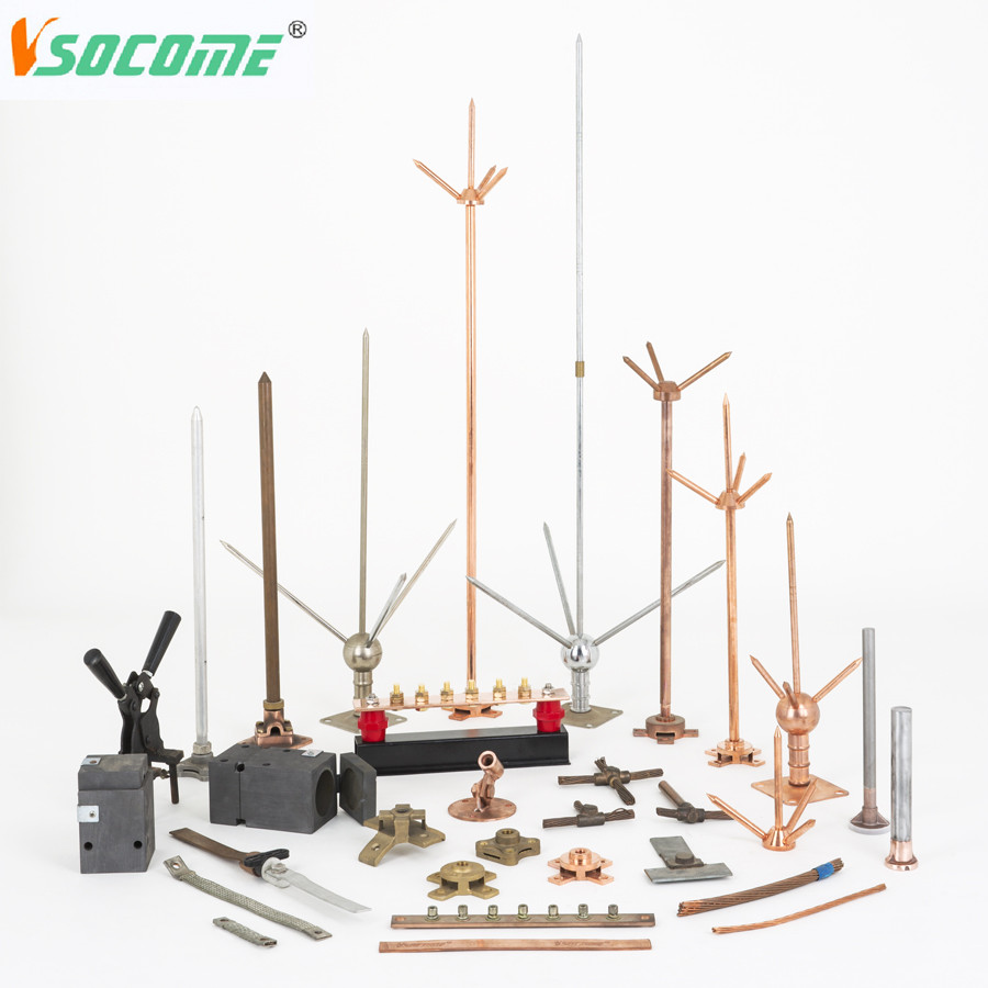 Buy Lightning Protection Air Terminal Copper Lightning Rod from Wenzhou ...