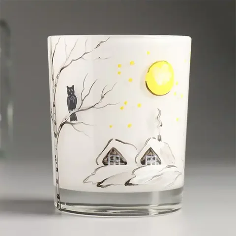 Buy Luxury Unique Cylindrical Shape Candle Jar Empty Candle Jar Frosted ...