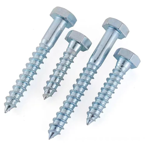 Buy M6-m12 Screws External Hex Head Self Tapping Wood Screw Din571 ...
