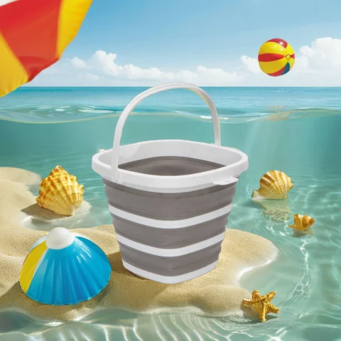 Buy Multifunction Portable Bucket Folding Plastic Camp Beach Sand Fish ...
