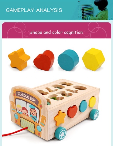 Buy Number Matching Math Bus Educational Toy With Numbers And Colors ...