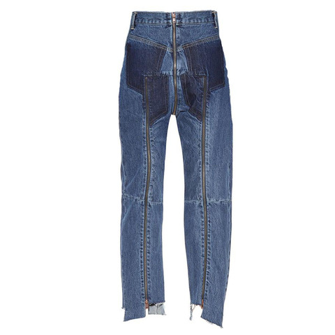 Buy Royal Wolf Denim Crotch Zipper Jeans Factory Women Trend Front To ...