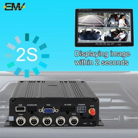 Buy Truck Vehicle Bus Car Mobile Ai Dvr 4 Channel Cctv 4g Gps Wifi Sd ...
