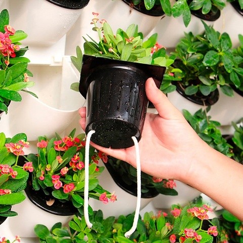 Buy Vertical Hydroponic Garden Tower Flower Pots Planters Self Watering ...