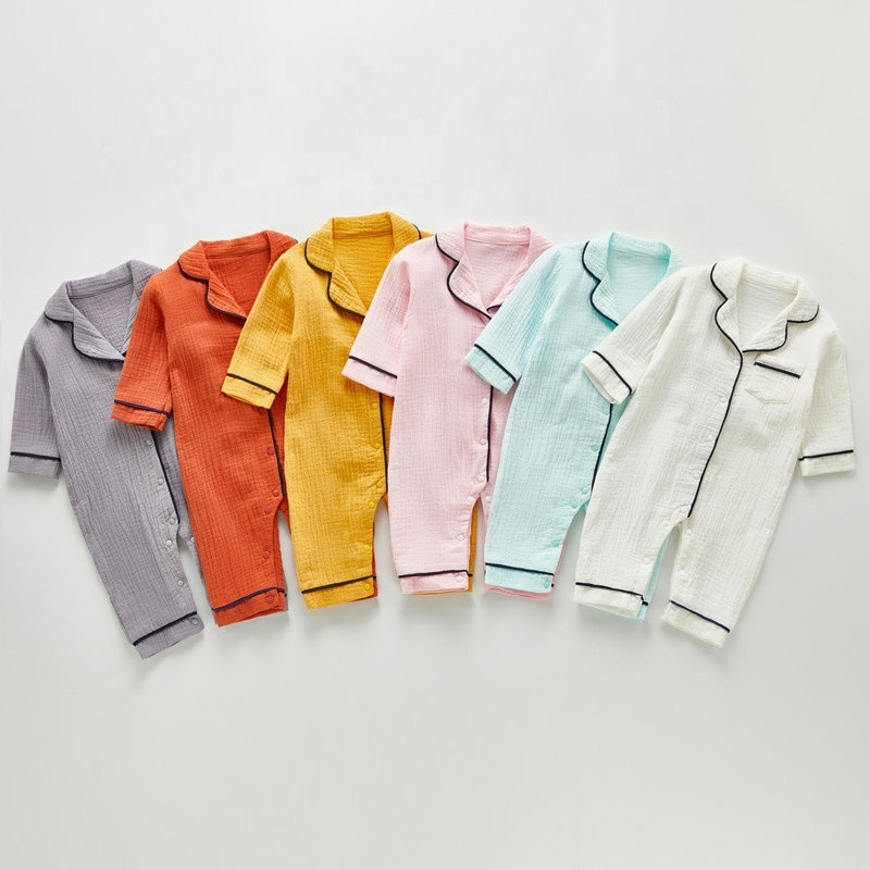 Buy Wholesale Oem Plain Cotton Muslin Newborn Infant Pyjamas New Born ...