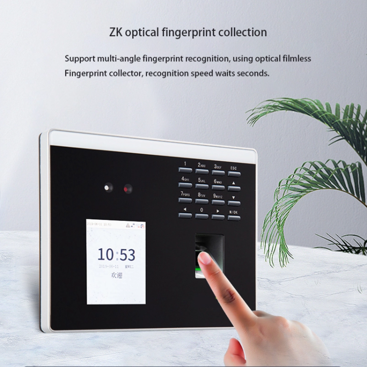 Buy Wifi Usb Tcp/ip Visible Light Dynamic Face Facial Fingerprint Recognition Time Attendance ...