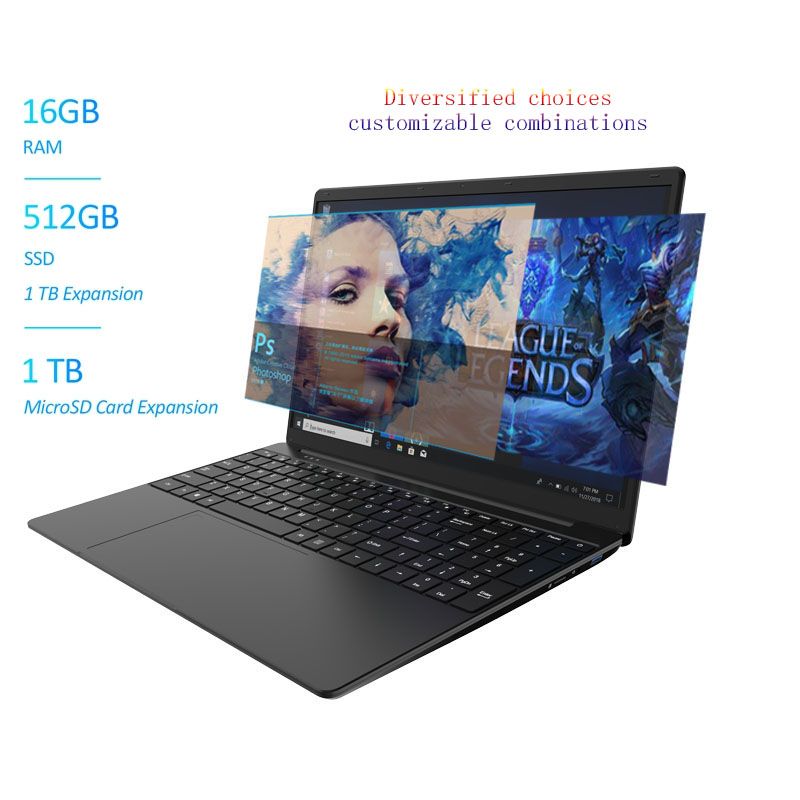 Buy 2024 Brand New 15.6 Inch Laptop Pc Intel N5095 Ram 16gb Dual Card Slot Ddr Fingerprint Ssd ...