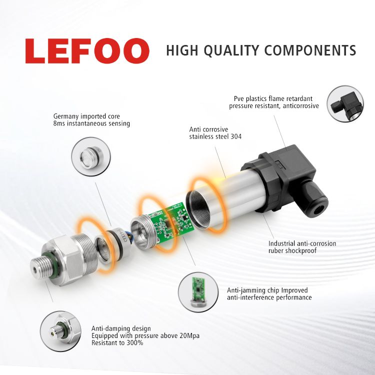Buy Lefoo Lft2800 Pressure Transmitter Oil Filled Core Pressure ...