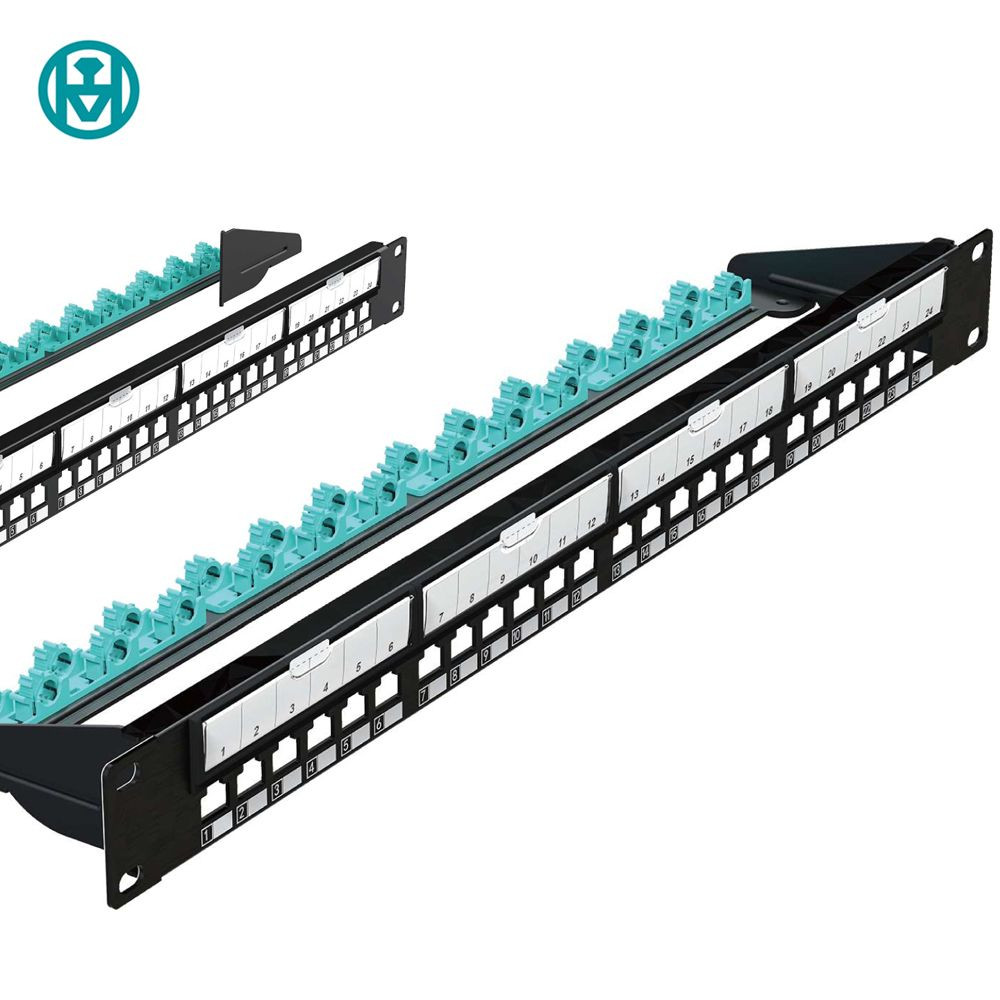Buy Enmane 1u 24 Port Empty Shieled Keystone Jack Patch Panel With ...
