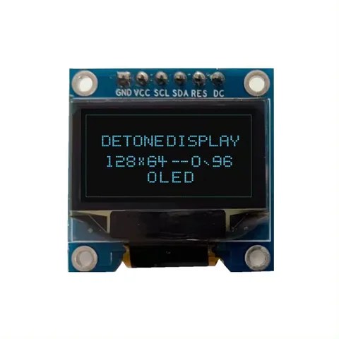 Buy 0.96 Inch 128x64 Oled Screen Panel Blue White Display Module I2c ...